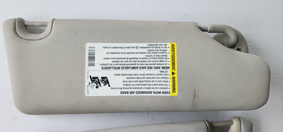 2006-2011 Chevy HHR Gray Beige Sun Visor Driver Passenger Side OEM ...