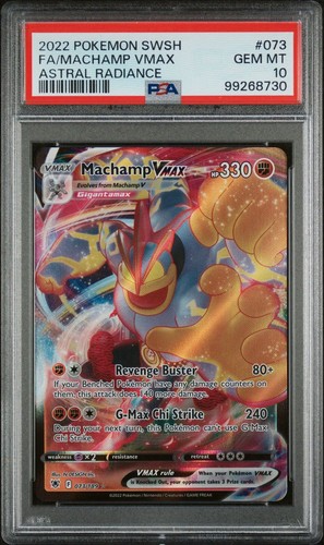 PSA 10 FULL ART/MACHAMP VMAX 073 POKEMON 2022 SWORD & SHIELD ASTRAL ...