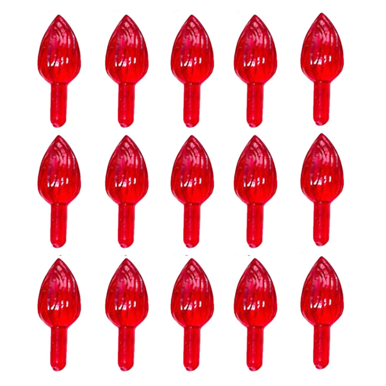 15 Vintage Dark RED Extra Large Twist Peg Lights for Ceramic Christmas ...