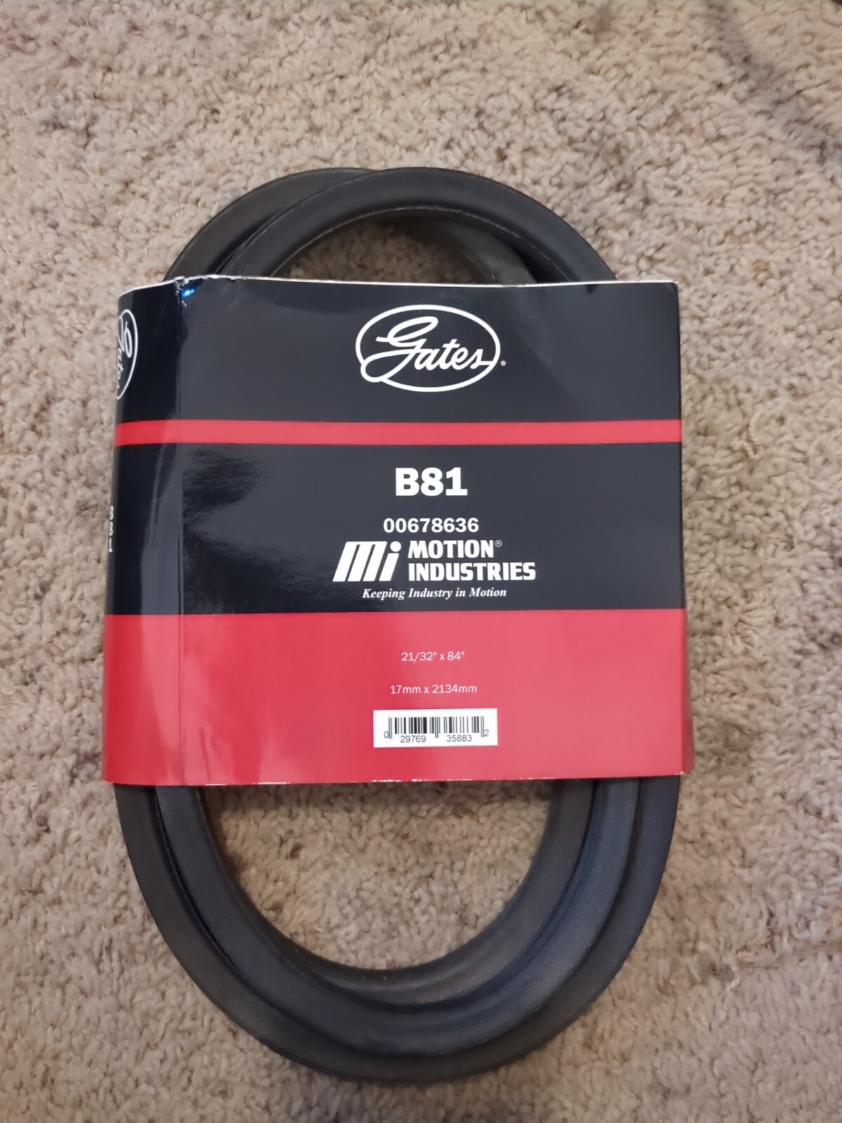 Gates B81 Hi-Power II 21/32" x 84" Belt | eBay