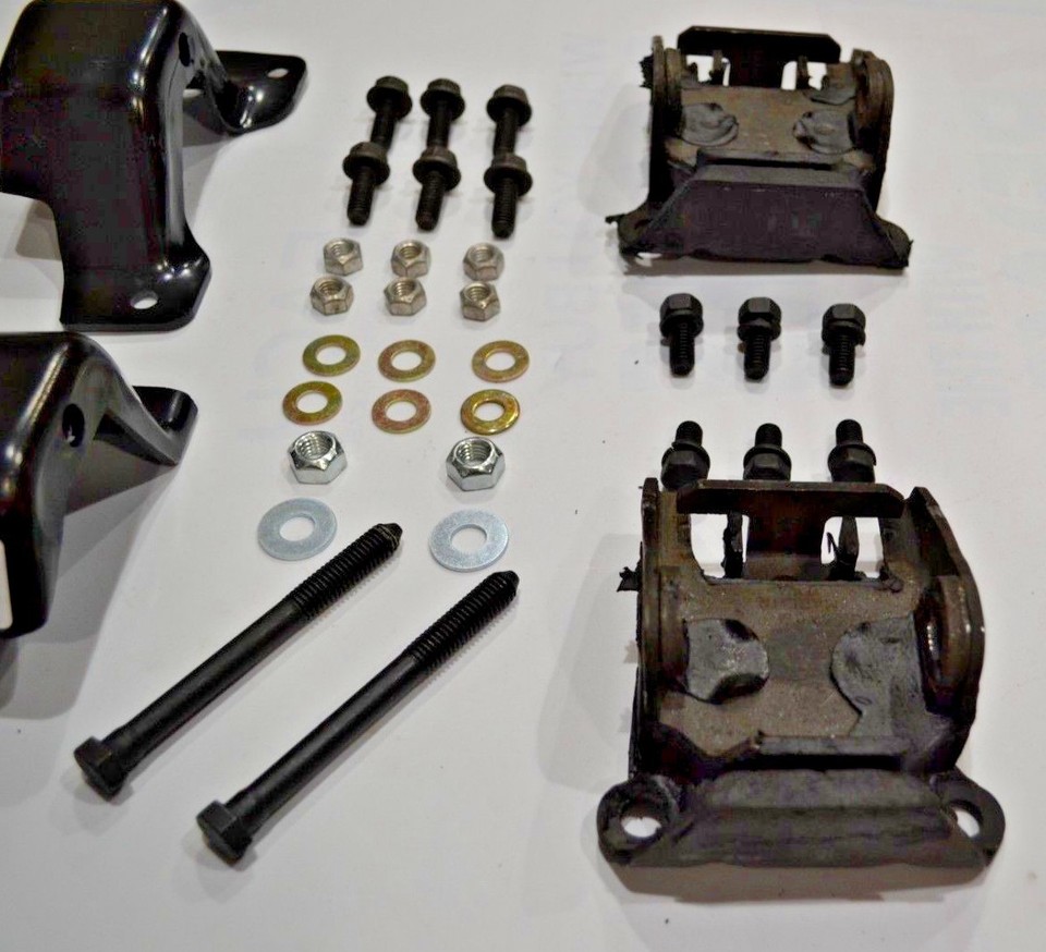 67-68 Camaro Frame Mounts Motor Mounts w/Hardware Kit 302 ENGINES ONLY ...