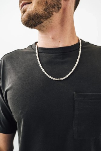 22" Real HEAVY SOLID 925 Sterling Silver Rope Chain, Diamond Cut ...