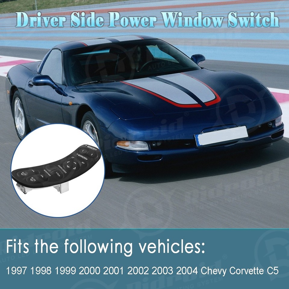 Master Power Window Switch Left Driver Side for Chevrolet C5 Corvette ...