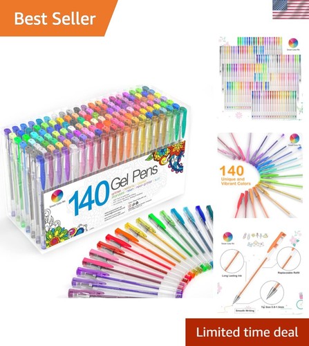 Professional Quality 140 Multicolor Gel Pens for Drawing, Writing ...