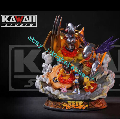 Kawaii Studio Digimon Adventure Metal Greymon Agumon Resin Statue In ...