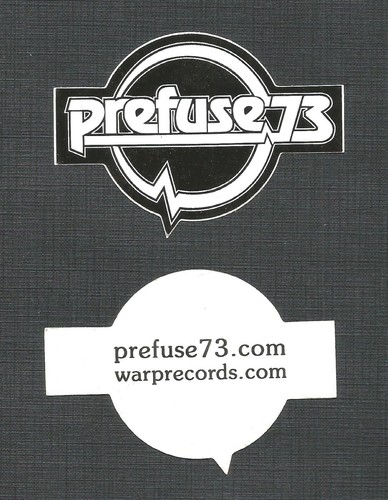PREFUSE 73 Rare 2005 PROMO Vinyl STICKER DECAL 3 x 2.25 for Silence CD ...
