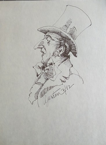 Gerry Gersten, Listed Caricaturist, Wonderful Original Ink Sketch 8"×11 ...