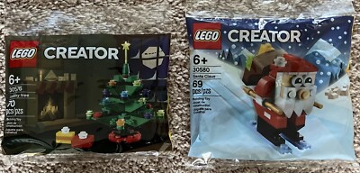 LEGO Creator 30576 Holiday Christmas Tree & 30580 Santa Claus POLYBAGS ...