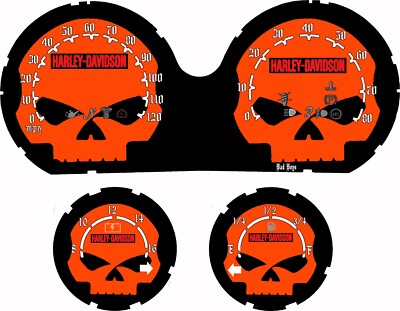 Harley Davidson Custom Speedo Gauge Fit CVO 2014-2019 Skull | eBay