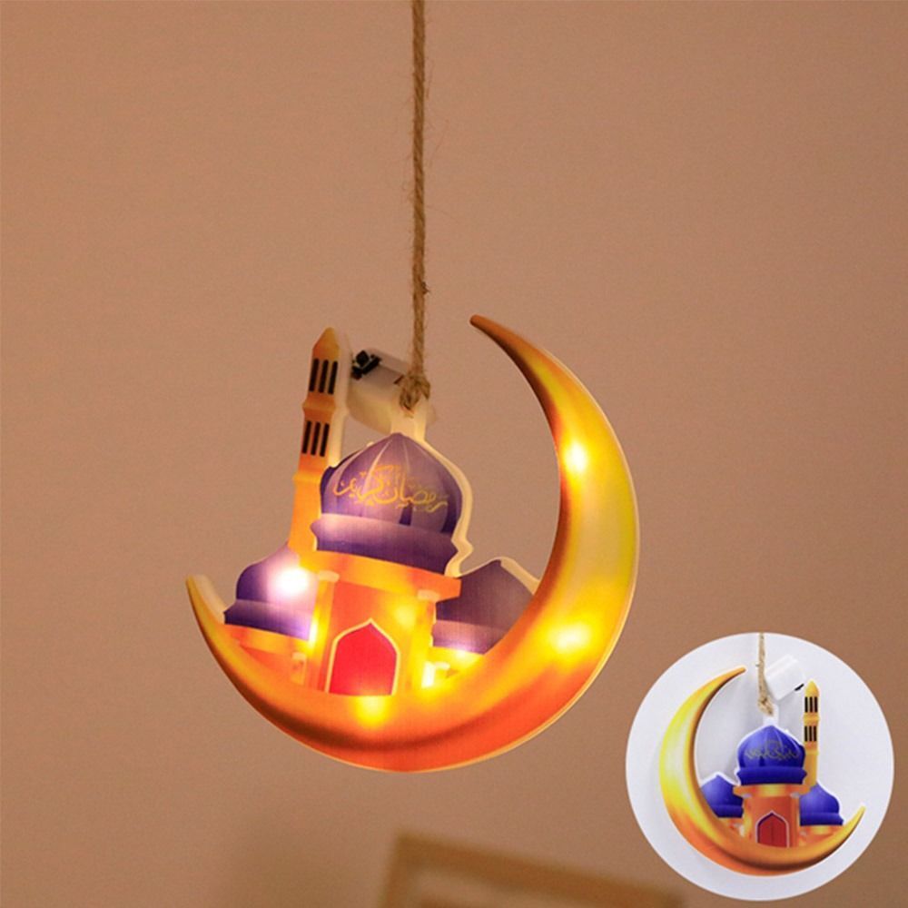 Star Moon Pendants Led Lights Ramadan Kareem Festival Lamp Eid Mubarak ...