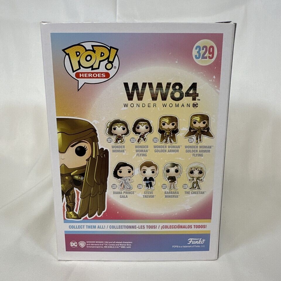 Funko POP Wonder Woman WW84 Golden Armor (Metallic) SHIELD #329 + WINGS ...