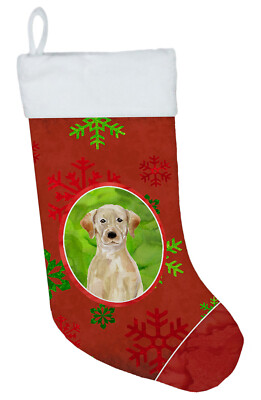 Yellow Labrador Retriever Christmas Stocking Snowflakes CK3973CS | eBay