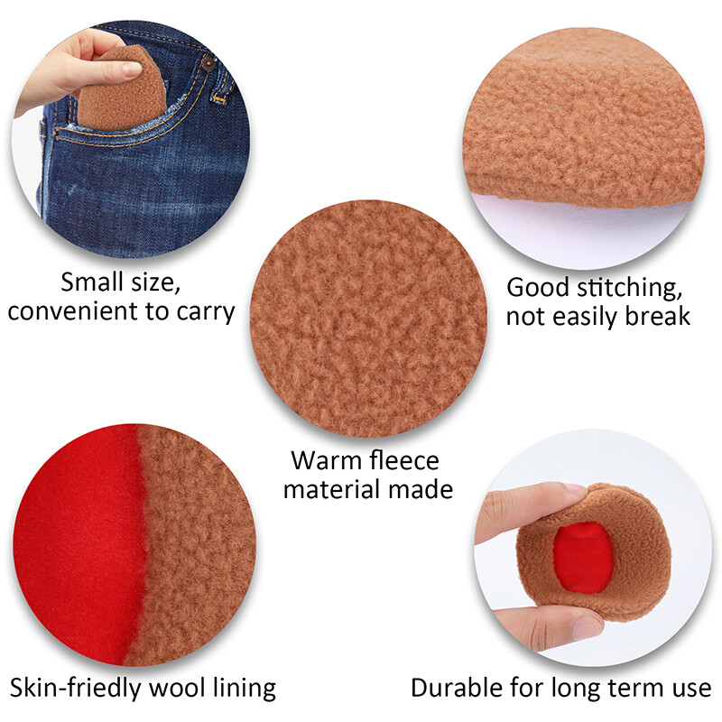 4 Pairs Ear Mitts Bandless Ear Muffs For Men & Women, Soft Fleece Ear ...