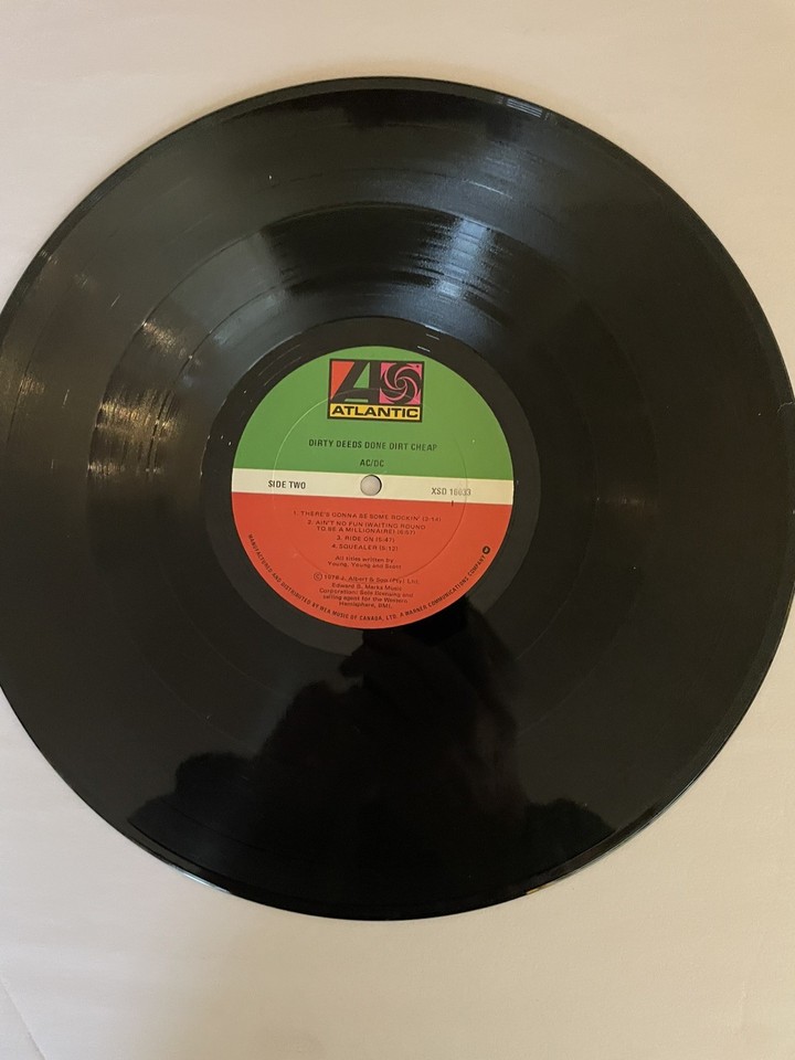 AC/DC Dirty Deeds Done Dirt Cheap 1976 Atlantic Record SD 16033 Vinyl ...