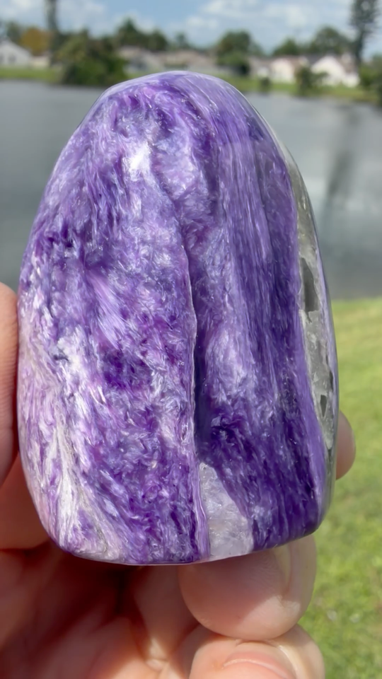Grade AA Charoite Polished Gemstone Freeform 2