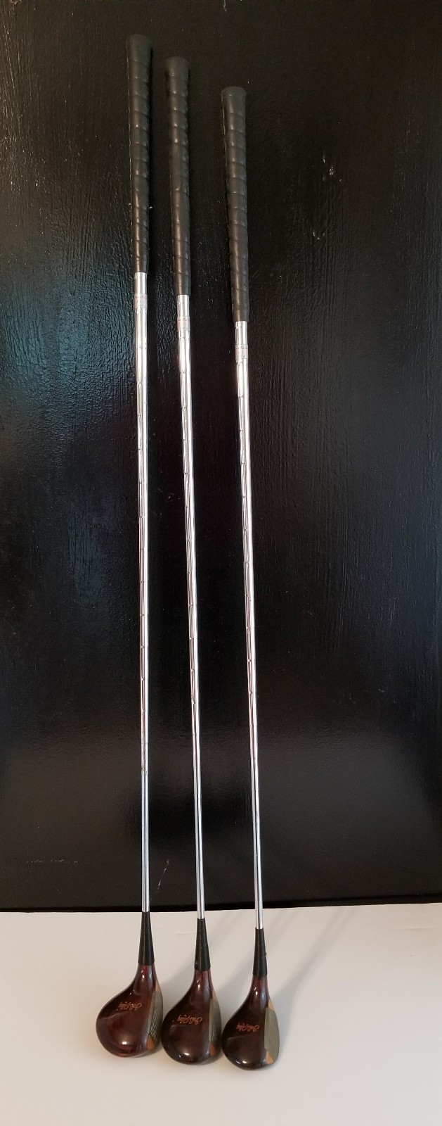 John Riley Golf Co. Vintage Set of RH Woods 1,3,5 Power Tip Steel Shaft ...