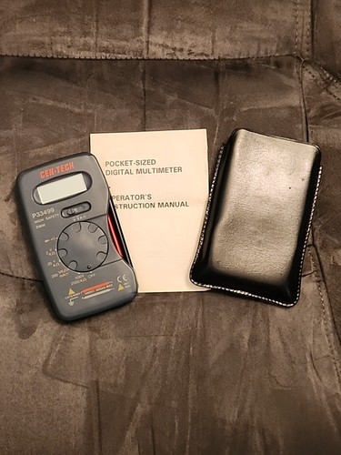 Cen-Tech Digital Mini Meter Model P33499 With Lead Set W/Case Original ...
