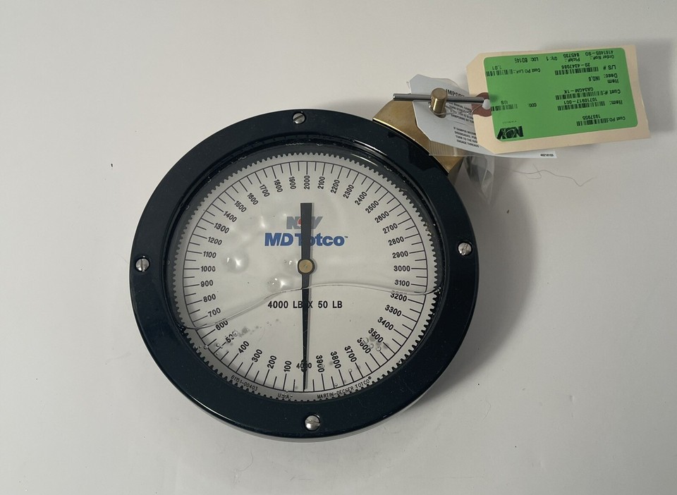 NOV MD TOTCO Martin Decker B1151-00403 Pressure Gage 4000Lbs New | eBay