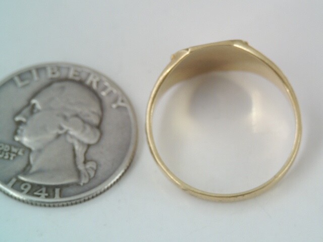 VINTAGE ART NOUVEAU MENS OB OSTBY BARTON 10K GOLD SIGNET RING sz 11 | eBay