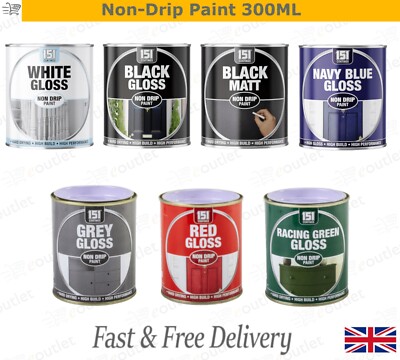 Non Drip Paint Tin 300ml Exterior Interior Hard Drying High Performance ...
