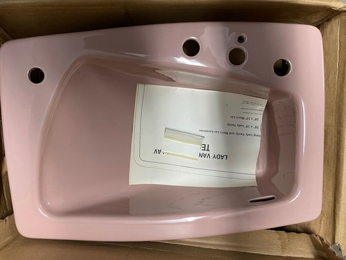 Kohler K-2170-45 Lady Vanity 28" Bathroom Sink SIDE SPRAY HOLE, WILD ...