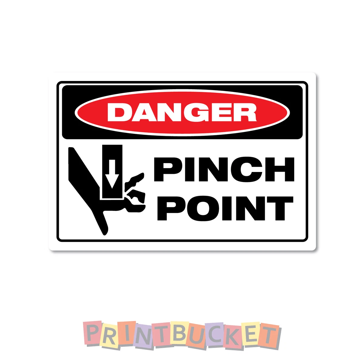 Pinch Point Hands Clear Safety Labels Roll Of 100 Labels, 56% OFF