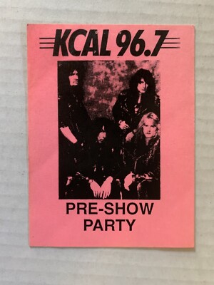 VINTAGE - KISS KCAL 96.7 Pre-Show Party Pass - 3.5 x 5" | eBay