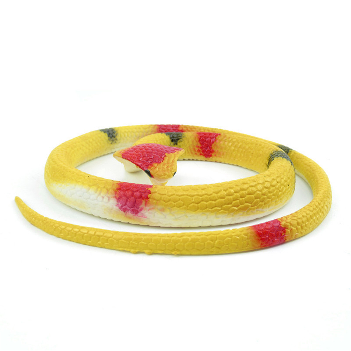 75cm Rubber Snake Fake Reptile Model Trick Prank Toy Funny Gift Garden ...