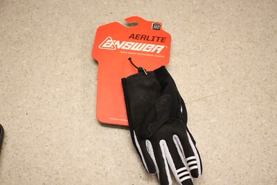 Answer Racing Aerlite Gloves Black & White Gloves Youth Medium MX SX ...