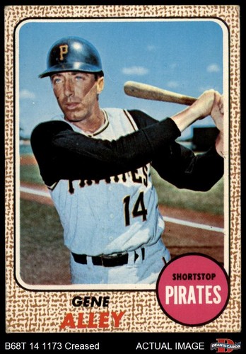 1968 Topps #53 Gene Alley * Pirates COMMON VARIATION 3 - VG | eBay