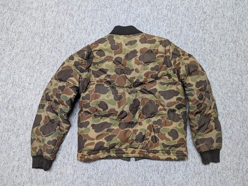 vintage 1980s puffer jacket GOOSE DOWN bomber L/XL hunting FROGSKIN ...