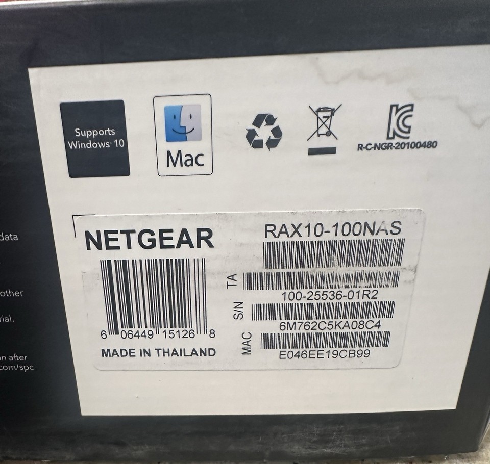 Netgear Ax1800 WiFi 6 Router MODEL#RAX10 AX1800 Open Box Pre owned | eBay