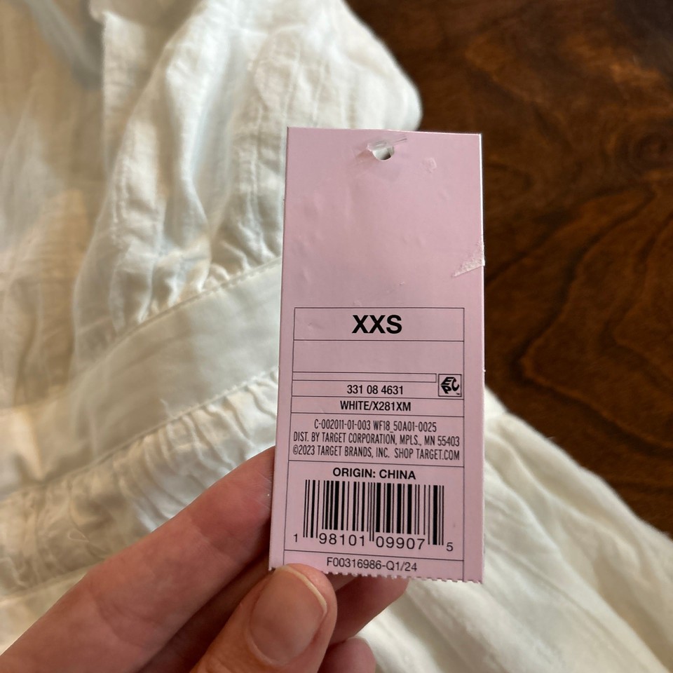 Wild Fable Cotton Backless Halter Fit and Flare Mini Dress Women's XXS ...