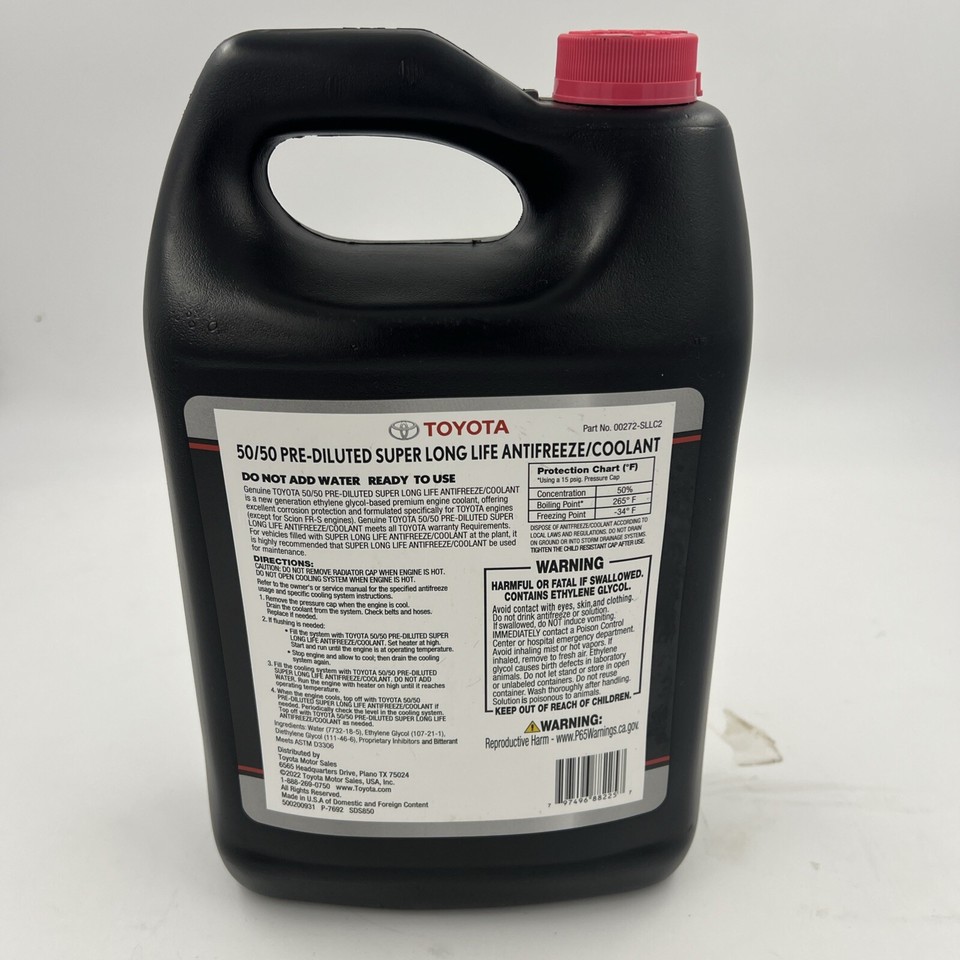 1 Gallon Toyota/Lexus Super Long Life Pink Antifreeze Coolant OEM NEW ...