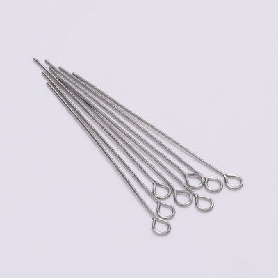 100pcs 15mm-70mm Stainless Steel Eye Pin Head Pins Diy Jewelry Making ...