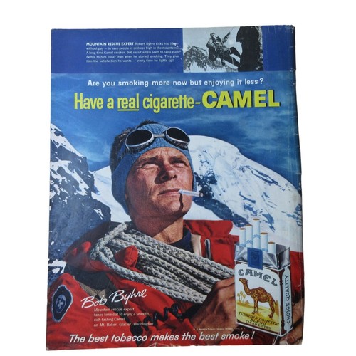 1961 Camel Cigarettes - Bob Byhre - / Canadian Whiskey - Vintage Print ...