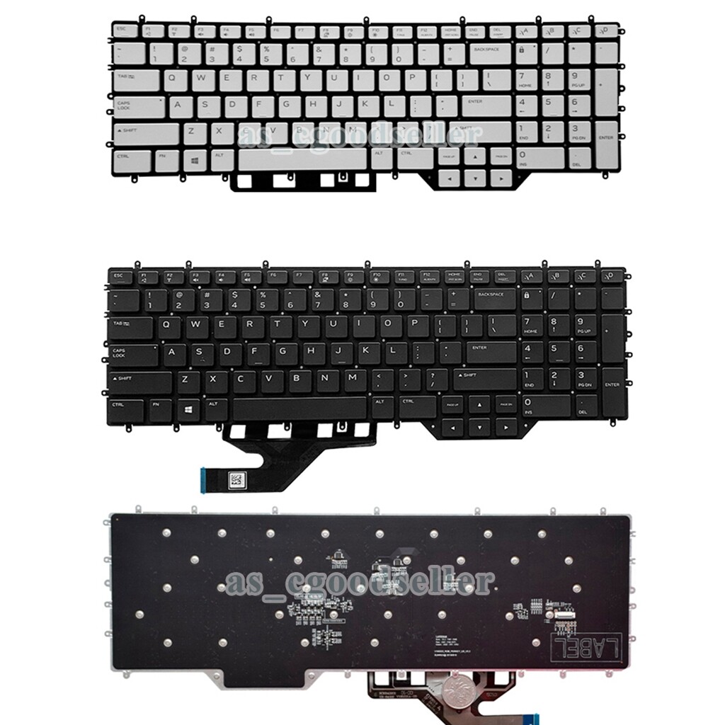 New for DELL Alienware M17 R3 2020 Keyboard Per-key Color Backlit US no ...