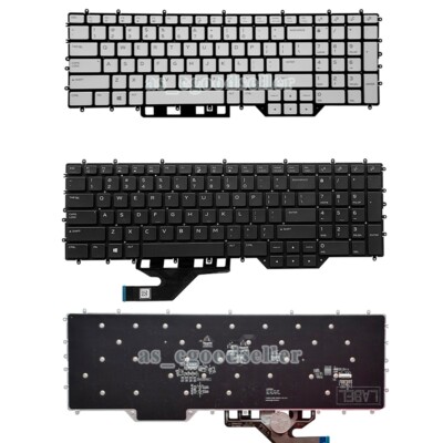New for DELL Alienware M17 R3 2020 Keyboard Per-key Color Backlit US no ...