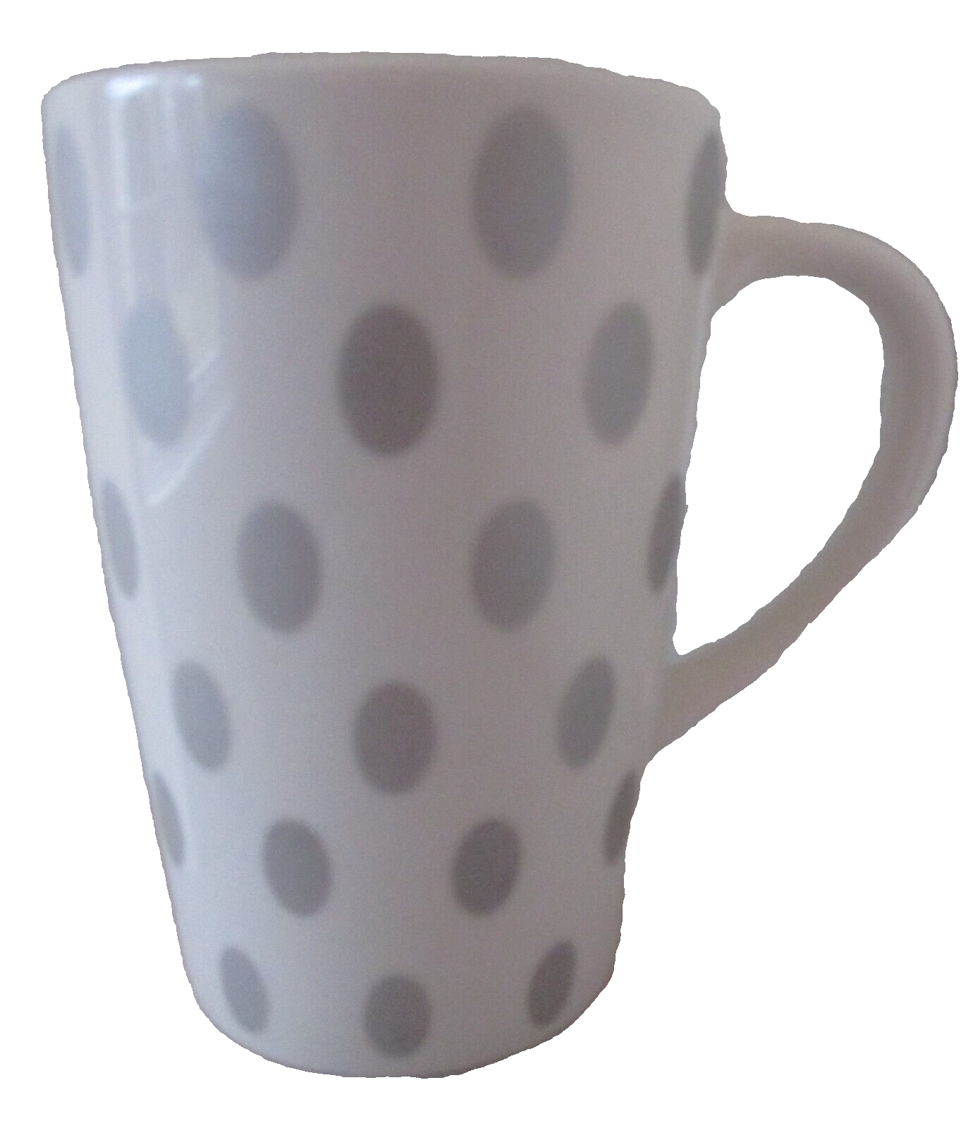 Starbucks 2005 Porcelain Coffee Tea Mug Cup White w/ Silver Polka Dots ...