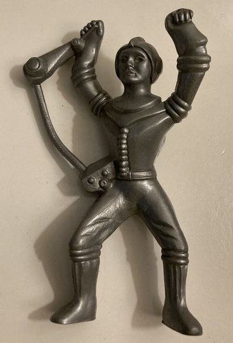 VINTAGE PLASTIC 1950's ARCHER FUTURISTIC OLD SPACEMAN SILVER ALIEN MAN ...