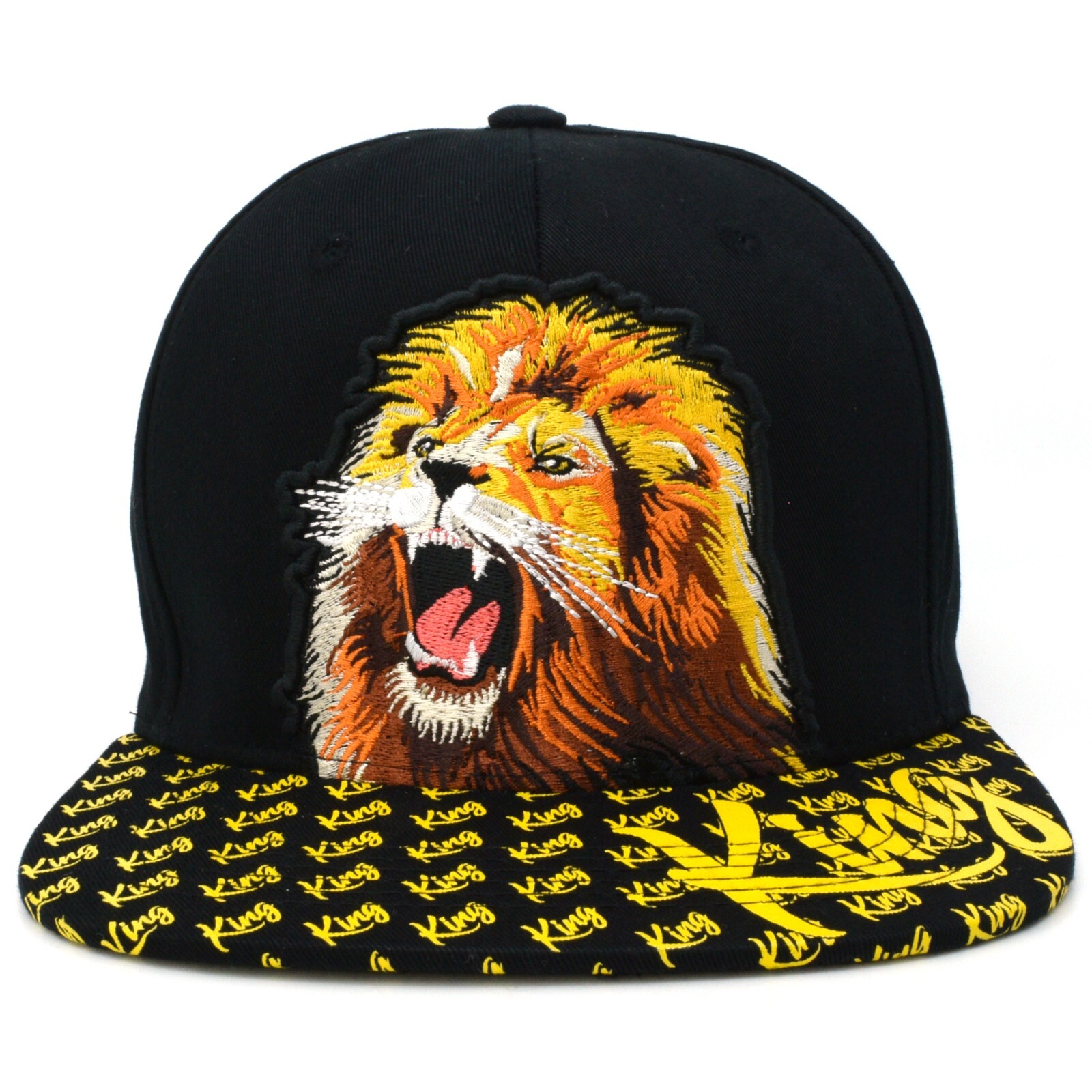 King New Leader TL Embroidery Snapback Hat Lion Adult Men Adjustable ...