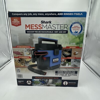 SHARK MESSMASTER PORTABLE WET/DRY VACUUM 1 GALLON CAPACITY HANDHELD ...
