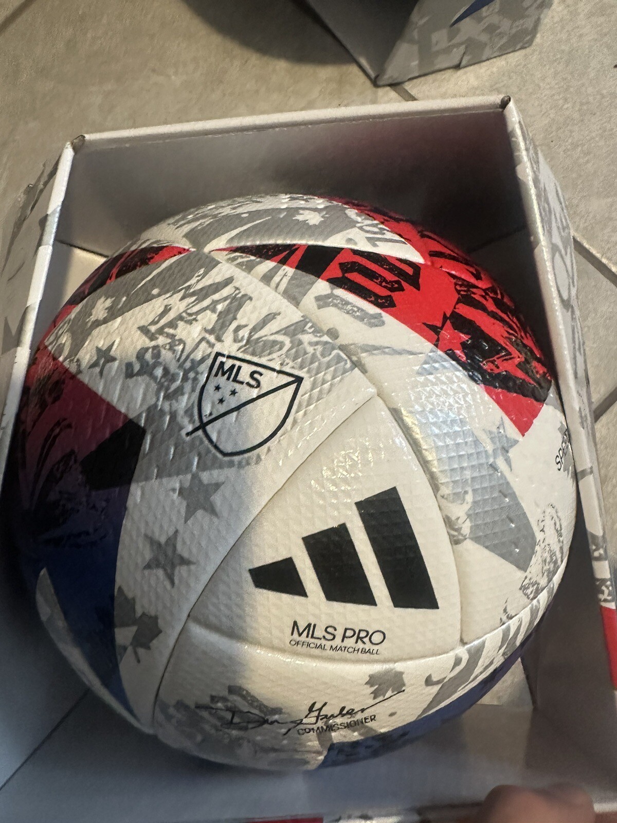Adidas MLS OFFICIAL Match Ball 23-24 White Red Soccer HT9026 for sale ...