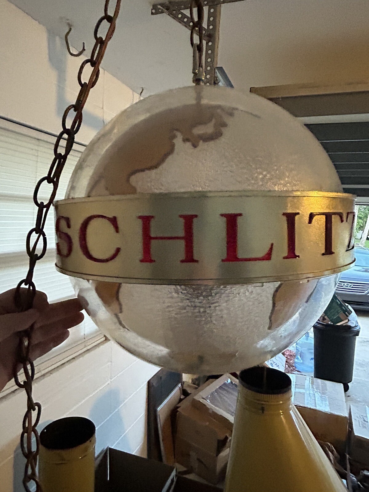 1960s Schlitz Rotating Motion Hanging Globe Lighted Beer Sign 15" RARE ...