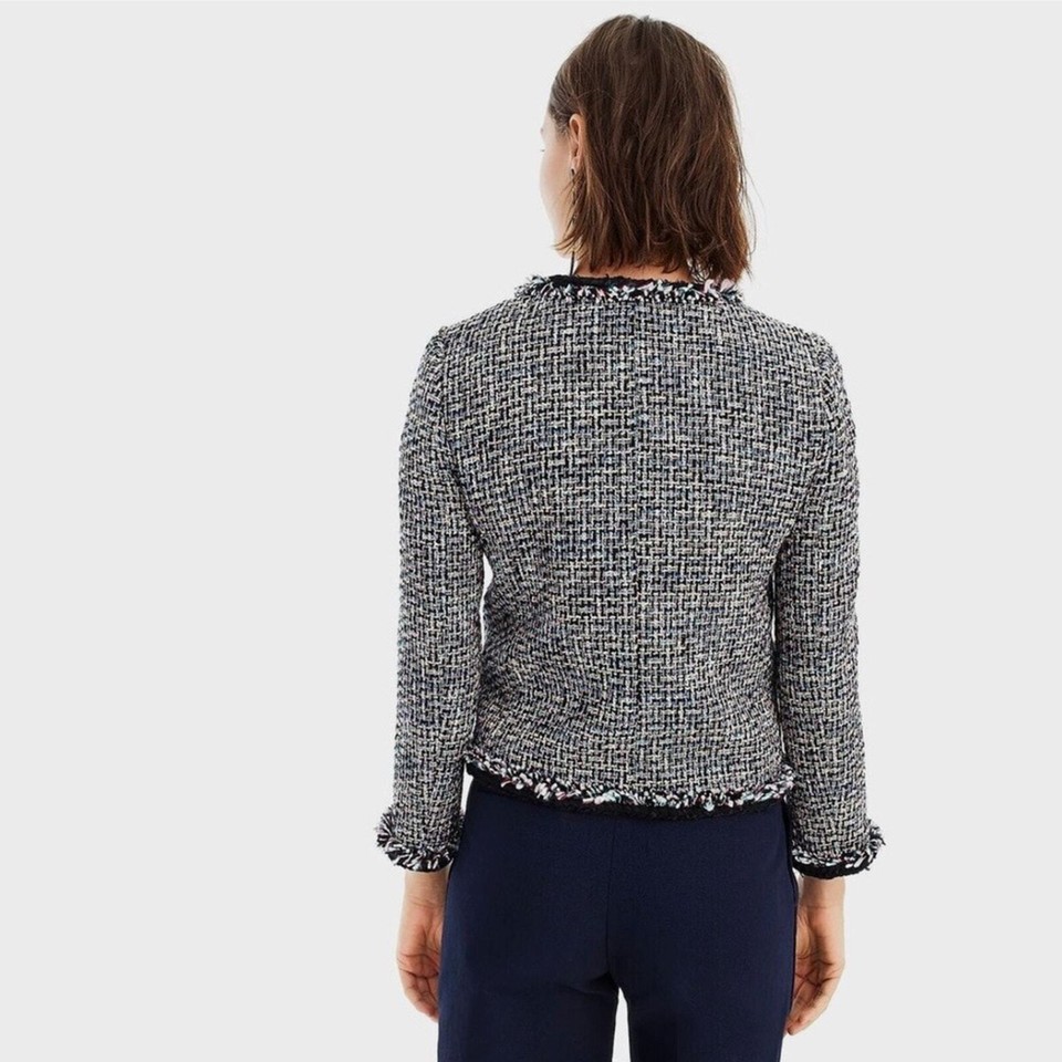J. Crew Lady Metallic Multi Color Tweed Jacket Blazer Size 14 | eBay