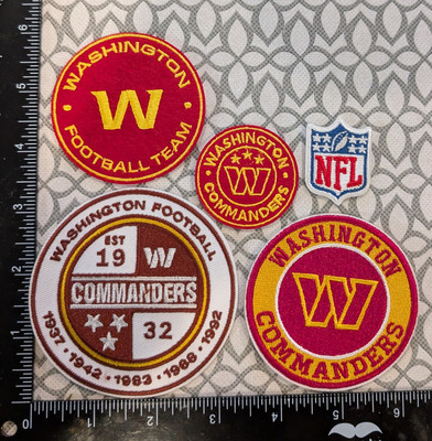 WASHINGTON COMMANDERS 5 SET FOOTBALL IRON ON EMBRIODERED PATCH | eBay