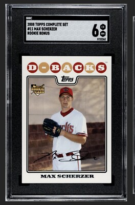 Max Scherzer Rookie Card SGC 6 2008 Topps Update | eBay