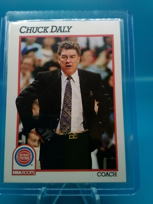 1991 Chuck Daley Detroit Pistons Coach #228 NBA Hoops Basketball Card ...