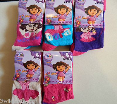 Socks Dora the Explorer Girls Socks 2 Pairs Size UK 6-8.5 EU 23/26 | eBay