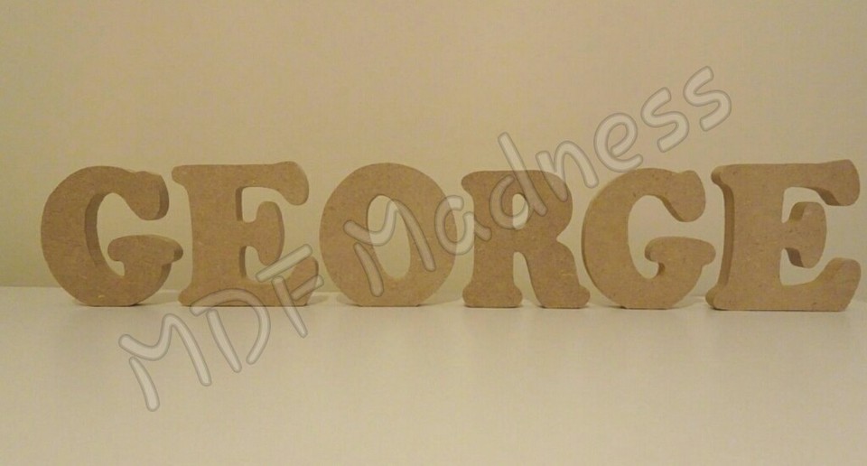 COOPER FONT WOODEN MDF LETTERS. 18MM FREE STANDING , 6MM WALL MOUNTED ...